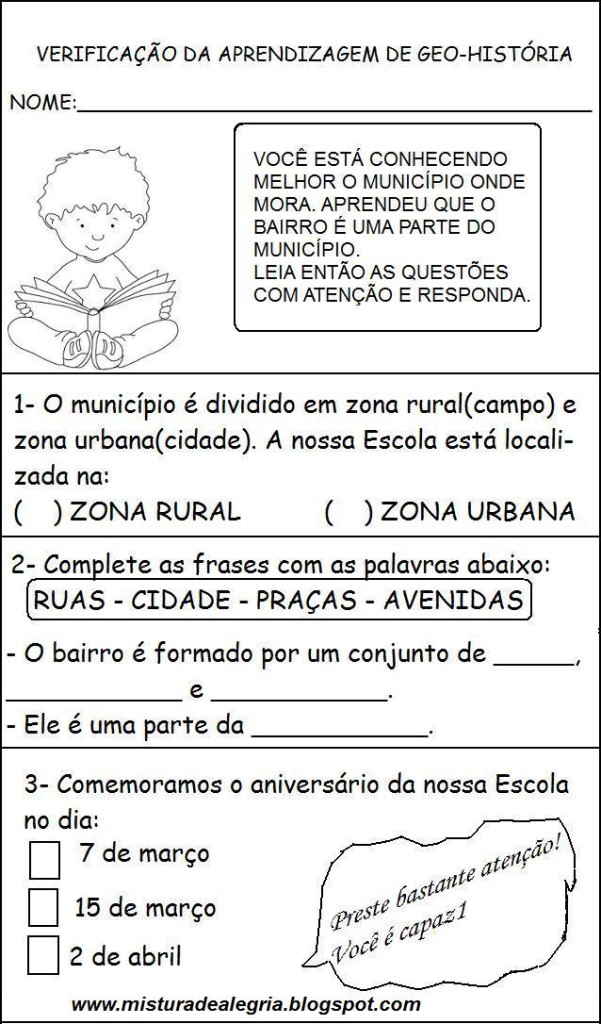 Atividades De Geografia E Historia 3o Ano Ensino Fundamental ... Atividades De Geografia E Historia 3o Ano Ensino Fundamental ...