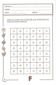 ATIVIDADES COM A LETRA F - EDUCAÇÃO INFANTIL