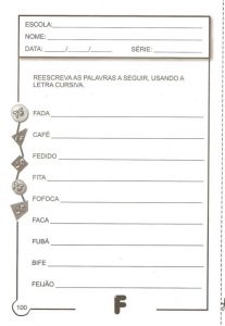 ATIVIDADES COM A LETRA F - EDUCAÇÃO INFANTIL