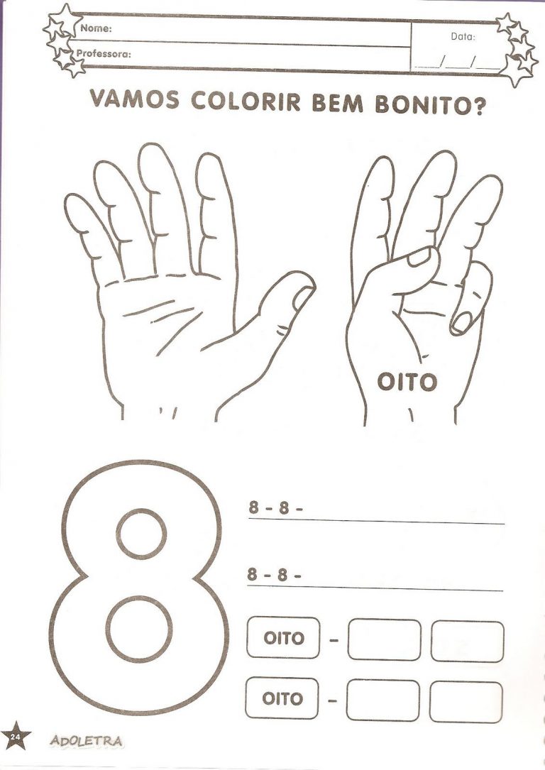ATIVIDADES COM NUMERO 8 PARA EDUCAÇÃO INFANTIL