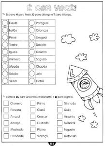 ATIVIDADES DE DITONGO, TRITONGO E HIATO - 3° 4° 5° ANOS