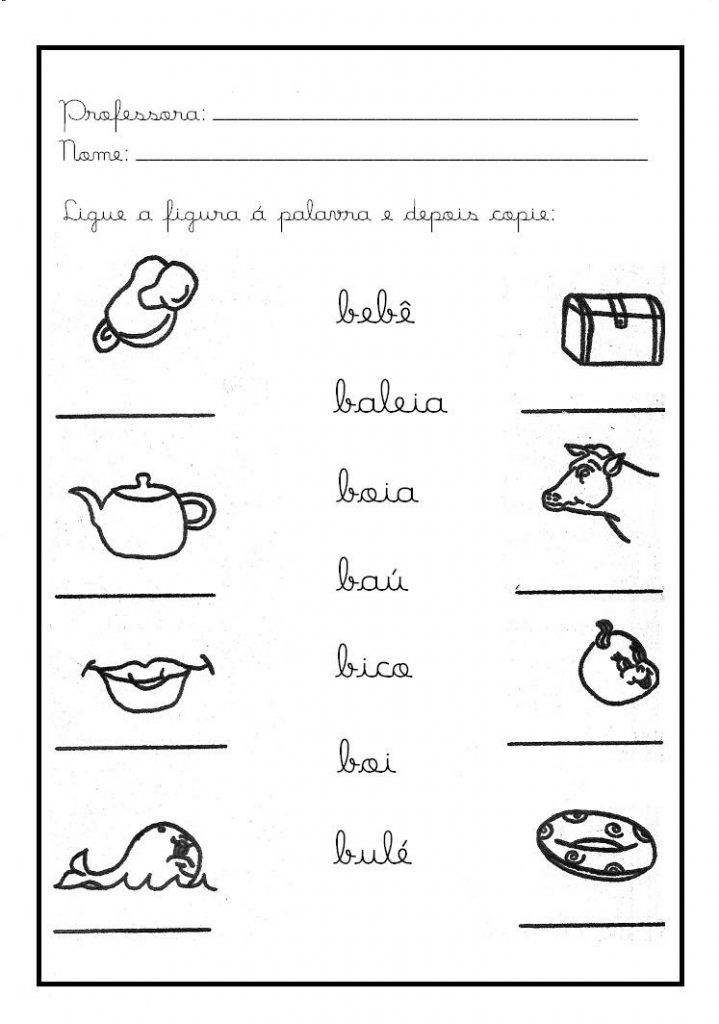 Atividades Com a Família Silábica do B - BA BE BI BO BU