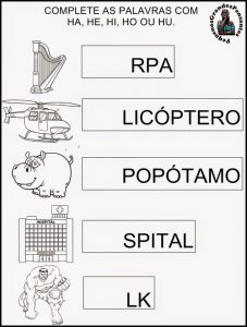 Atividades com as Sílabas HA HE HI HO HU